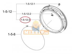 Манжета люка, прокладка двери для стиральной машины Samsung DC64-03052A ...